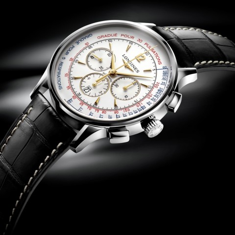Longines Asthmometer-Pulsometer Chronograph - 0-100 Motori Orologi ...